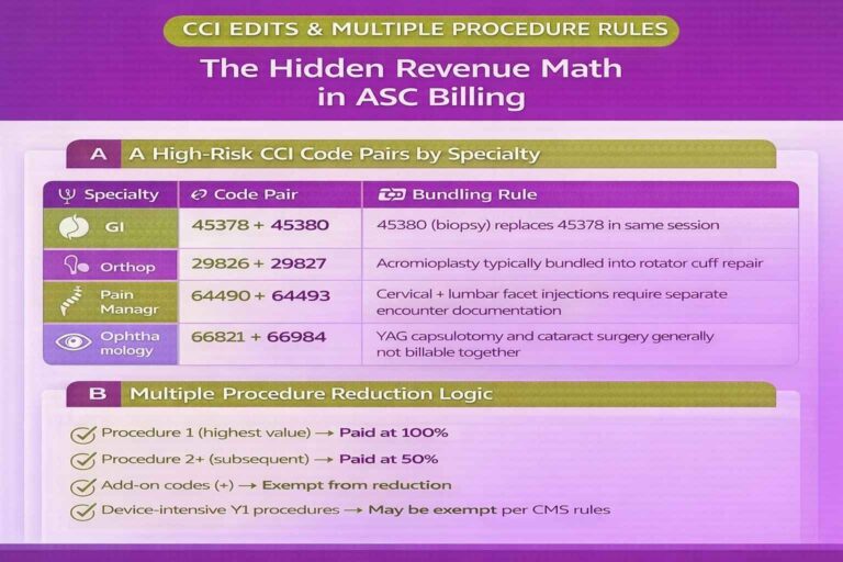 ASC CPT Codes Explained 2026: Billing, Modifiers & CMS ASC Rules